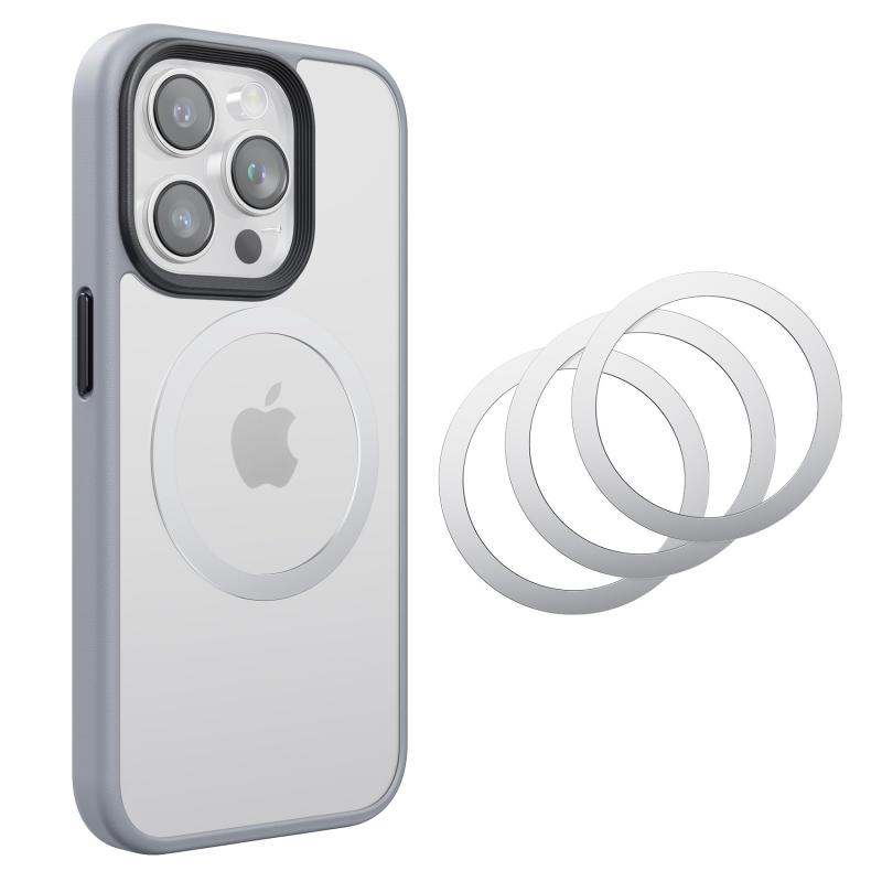 NIMASO マグネットリング Magsafe 対応 磁気増強 金属 メタル リング マグセーフ シール ワイヤレス充電対応キット 軽くて 薄いデザイン iPhone16/15シリーズとAndroid 全機種対応 (3個入-シルバー)【Ma...