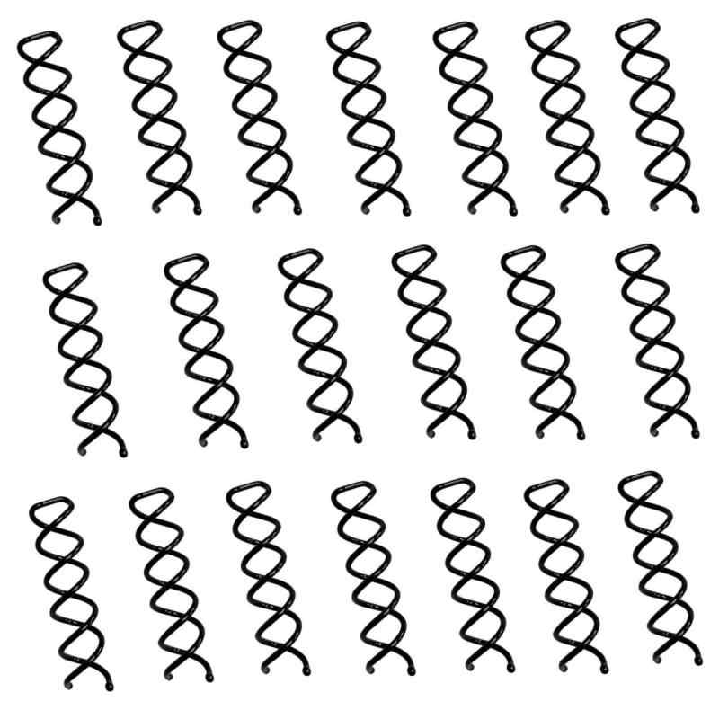 スクリューピン 20本セット ヘアピン ヘアクリップ セット スクリューヘアピン ヘアピン 黒 髪飾り スパイラルスクリューピンヘアクリッ アレンジヘア ゆるふわヘア【セット内容】スクリューヘアピン 20本セット。材質：合金 サイズ約：5c...