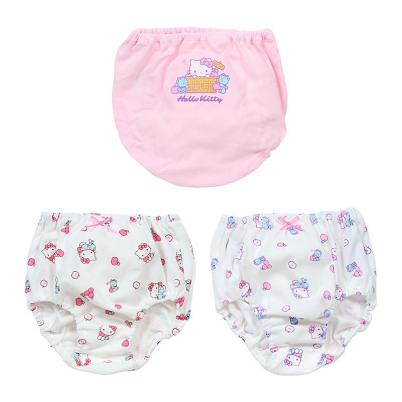 サンリオ(SANRIO) キッズショーツ 3枚セット ハローキティ りんご 100cm 綿100% お名前ネーム付き 153583本体サイズ：【100cm】腰囲:約55-61cm。主な材料・原料：本体:綿100%内側:お名前ネーム付き総柄デ...