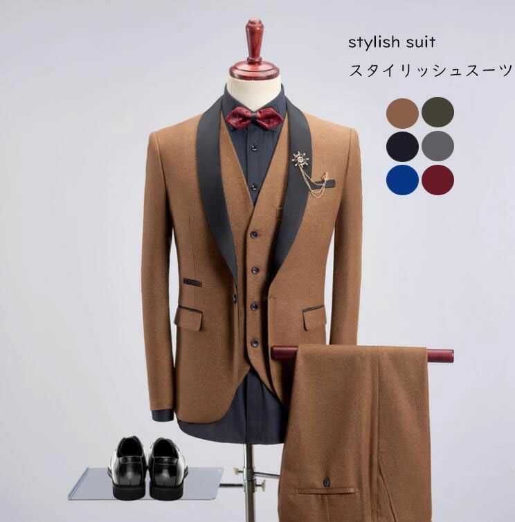 商品の詳細 内容 ジャケット＋ベスト＋パンツ 素材 ポリエステル ●伸縮性：なし　●生地厚さ：普通 生産国 中国 カラー 写真通り サイズ(単位：cm) S/M/L/XL/2XL/3XL/4XL/5XL/6XL 商品について ※サイズ表記は...
