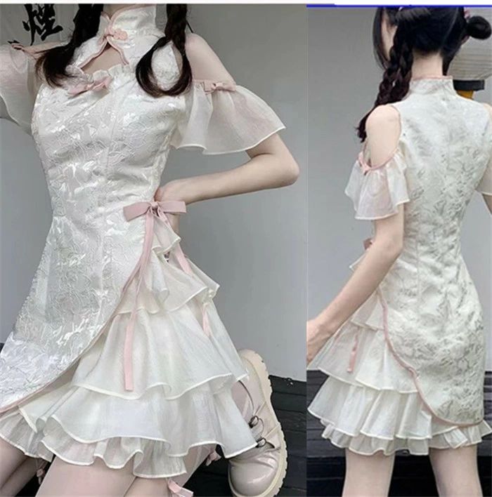 商品内容 ◆セット内容:ドレス（※他は商品に含まれません） ◆カラー:ホワイト ◆素材:ポリエステル ◆サイズ:写真ご参考ください。 ◆※実寸は平置きサイズです。2-3CMの誤差やタグ表記と異なる場合はご了承ください。 ◆機械による生産過程...