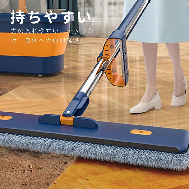 商品説明 スペック 説明： 【製品情報】 ★商品名：水切り簡単自立式モップ ★商品内容：本体 予備パッド ★タイプ：モップパッド合計2枚、4枚、6枚及び折りたためるバケツ付きも入れます。（詳細はお店でご参考をお願い致します） ★素材：ポリプ...