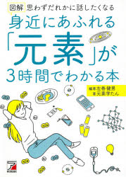 ■ISBN:9784756921383★日時指定・銀行振込をお受けできない商品になりますタイトル図解身近にあふれる「元素」が3時間でわかる本　思わずだれかに話したくなる　左巻健男/編著　元素学たん/著ふりがなずかいみじかにあふれるげんそがさ...