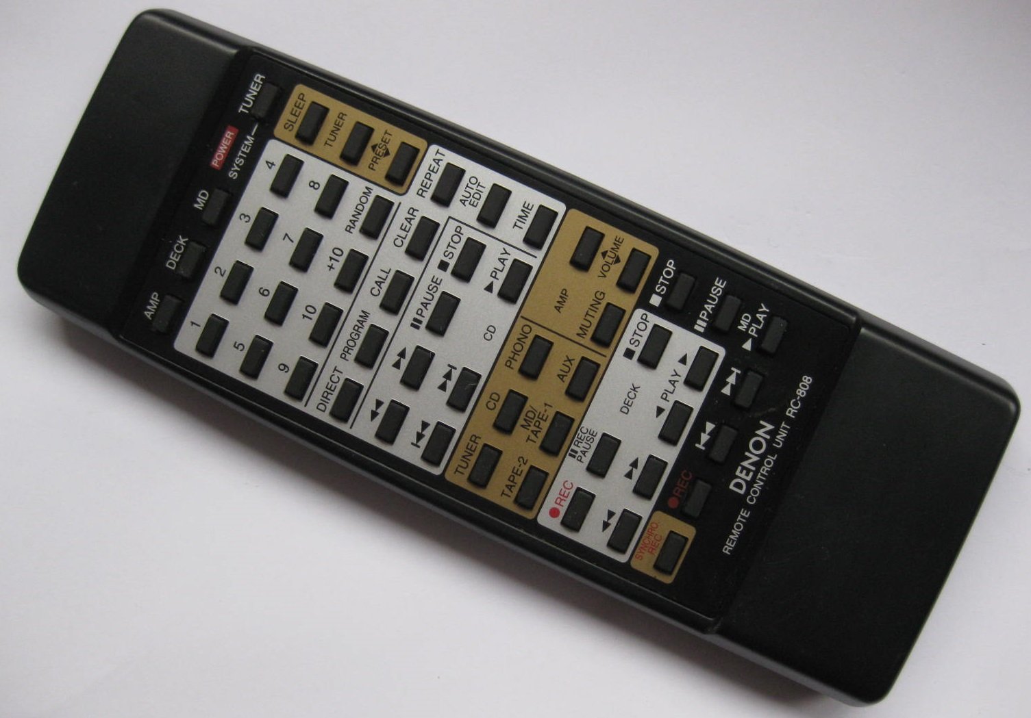 【メーカー名】【メーカー型番】【ブランド名】Denon【商品説明】DENON オーディオリモコン RC-808・画像はイメージ写真ですので付属品など画像の通りではないこともございます。　付属品については商品タイトルに記載がない場合があります...
