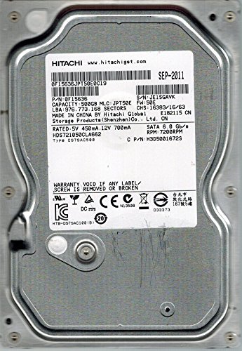 【メーカー名】Hitachi【メーカー型番】【ブランド名】日立(HITACHI)【商品説明】Hitachi HDS721050CLA662 500GB P/N: 0F15636 MLC: JPT50E・画像はイメージ写真ですので付属品など画...