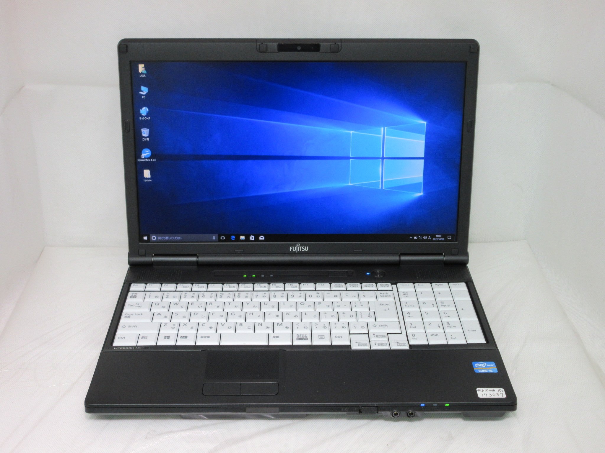 【メーカー名】富士通【メーカー型番】【ブランド名】Fujitsu【商品説明】【中古】 富士通 LIFEBOOK A572/F ノートパソコン Core i5 3320M 2.6GHz メモリ4GB 320GBHDD DVD-ROM Wind...