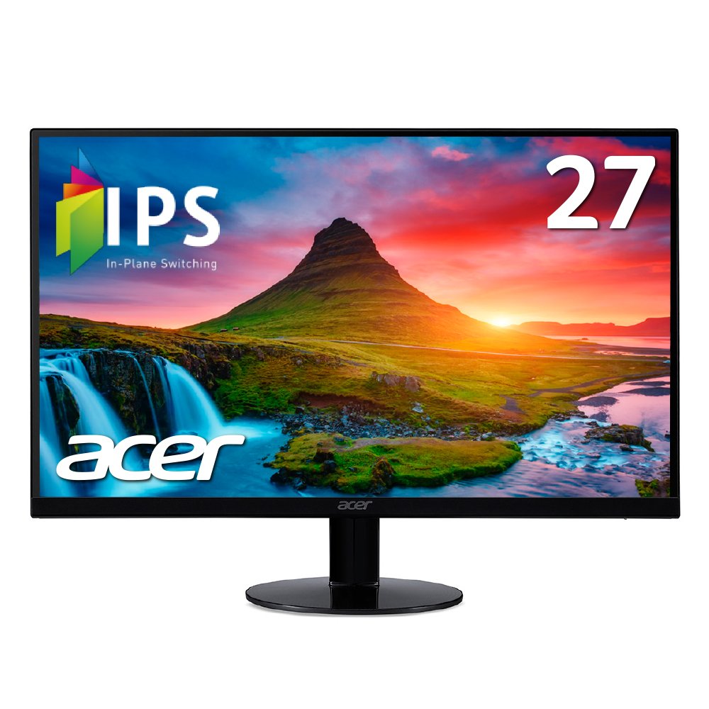 【メーカー名】日本エイサー【メーカー型番】【ブランド名】acer【商品説明】Acer モニター ディスプレイ AlphaLine 27インチ SA270Abmi フルHD IPS フレームレス HDMI D-Sub スピーカー内蔵 ブルーラ...