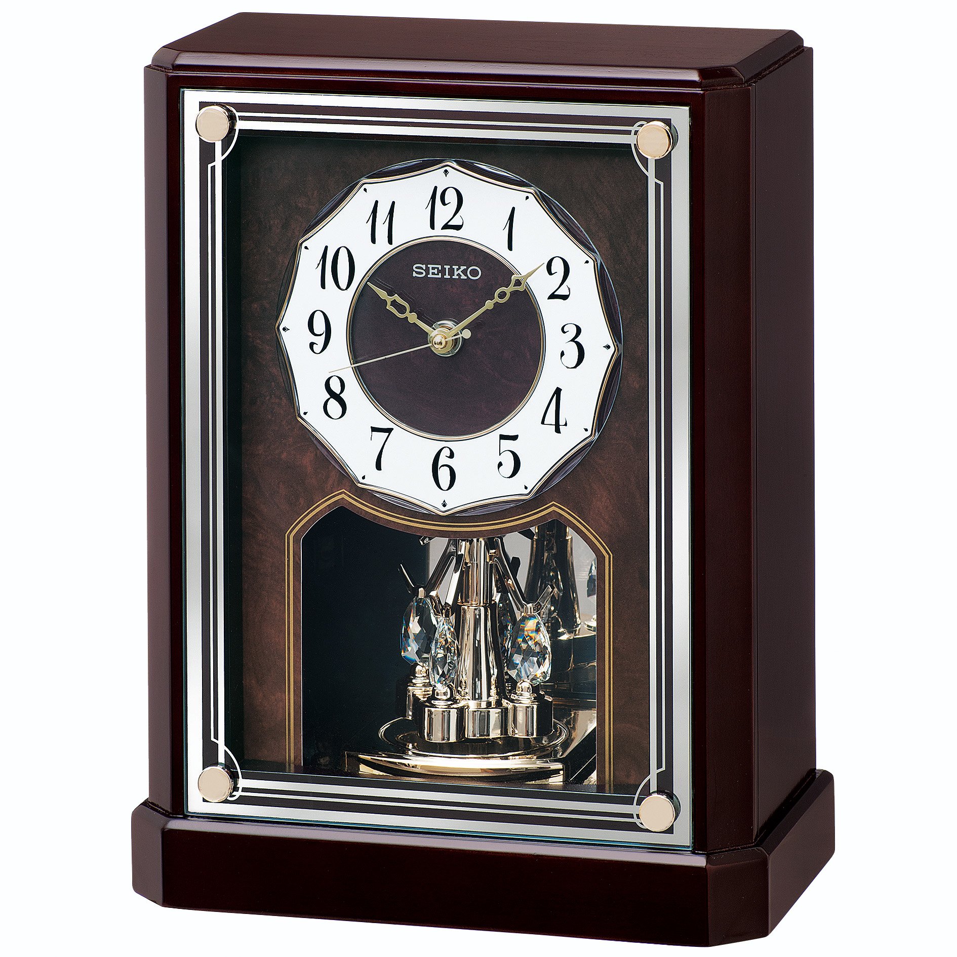 【メーカー名】セイコークロック(Seiko Clock)【メーカー型番】【ブランド名】Seiko【商品説明】セイコー クロック 置き時計 電波 アナログ 回転飾り 木枠 濃茶 木地 BY243B SEIKO・画像はイメージ写真ですので付属品...