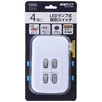 (中古品)LED個別スイッチ付き 節電タップ 4個口 [HS-A1759W]【メーカー名】オーム電機【メーカー型番】HS-A1759W【ブランド名】オーム電機【商品説明】LED個別スイッチ付き 節電タップ 4個口 [HS-A1759W]個別...