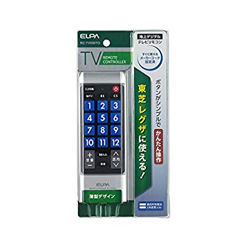 (中古品)ELPA エルパ テレビリモコン 東芝 TOSHIBA レグザ 設定不要ですぐに使える RC-TV008TO【メーカー名】朝日電器【メーカー型番】RC-TV008TO【ブランド名】ELPA【商品説明】ELPA エルパ テレビリモコ...