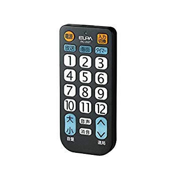 (中古品)ELPA エルパ テレビリモコン 大きなボタンで押しやすさと見やすさを追求 国内主要メーカー対応 IRC-202T(BK)【メーカー名】朝日電器【メーカー型番】IRC-202T(BK)【ブランド名】ELPA【商品説明】ELPA エ...