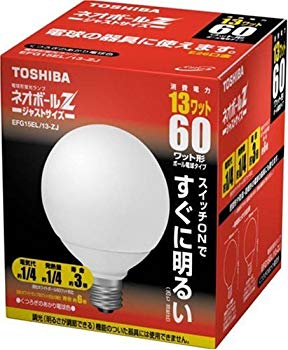 (中古品)東芝 ネオボールZ 電球形蛍光ランプ ボール電球60ワットタイプ 電球色 EFG15EL/13-ZJ【メーカー名】東芝(TOSHIBA)【メーカー型番】EFG15EL/13-ZJ【ブランド名】東芝(TOSHIBA)【商品説明】東芝...