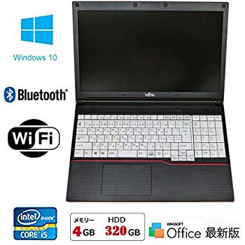（中古品）【Windows 10搭載】富士通 LIFEBOOK A573/G ★第3世代Core i5 2.6GHz／4GBメモリ／320GB／15.6インチ?テンキー付／WiFi／DVDマルチ【タッチパッドなし、無線マウス付属】中古パソコ...