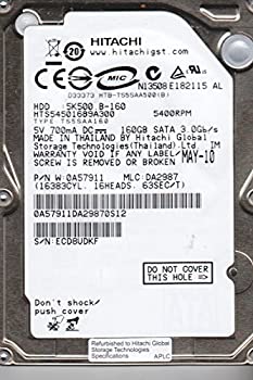 【中古】hts545016b9?a300、PN 0?a57911、MLC da2987、Hitachi 160?GB SATA 2.5ハードドライブ【メーカー名】Hitachi【メーカー型番】HTS545016B9A300【ブランド名】日立...