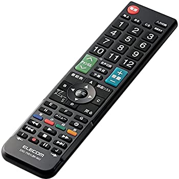 【中古】(未使用・未開封品)エレコム テレビリモコン 12メーカー対応 【 パナソニック 日立 シャープ 東芝 ソニー 三菱 LG ハイセンス アイワ アズマ オリオン フナイ 】 Lサイズ ブラック ERC-TV01LBK-MU【ジャンル...