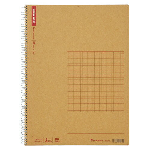 ●実用性、デザイン性に優れた表紙。●中紙には切り取りミシン目入り。●入数：1冊●中紙枚数：80枚●罫種類：5mm方眼●外寸：縦297×横228mm●材質：表紙＝クラフトボール，中紙＝筆記用紙●ミシン目入●JANコード：49790932458...