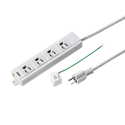 ●3P　4個抜け止めマグネット、通電ランプ付き電源タップ　3m●入数：1個●差込口：3P・4個口●外寸：縦224×横45×厚29．6mm●重量：590g●定格：15A／125V●抜け止め●マグネット、3P→2P変換アダプタ付●コード長：3m...