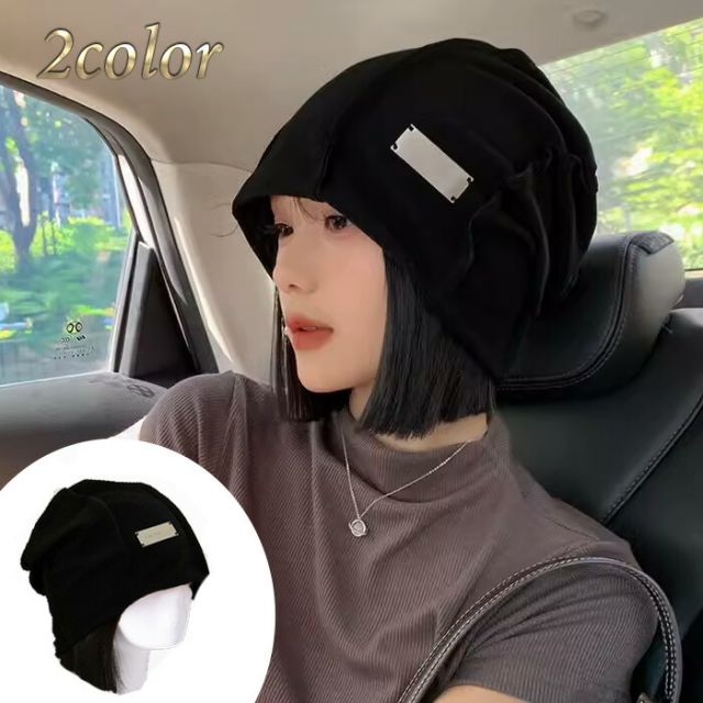 簡単アレンジヘアピースキャップ 普段のコーデのワンポイントや急いでいる時のお出かけにピッタリ♪ いろんなコーデに加えて楽しさアップ！ ヘアアレンジが苦手な方にも簡単におしゃれを楽しめます♪ ・髪カラー：ブラック、ライトブラウン ・帽子カラー...