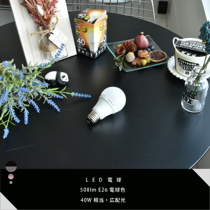 【10%OFFクーポン★4日20時～】 LED電球 40W相当 E26 508lm 電球色(111810:EG-A40GL) 【ドウシシャ ...