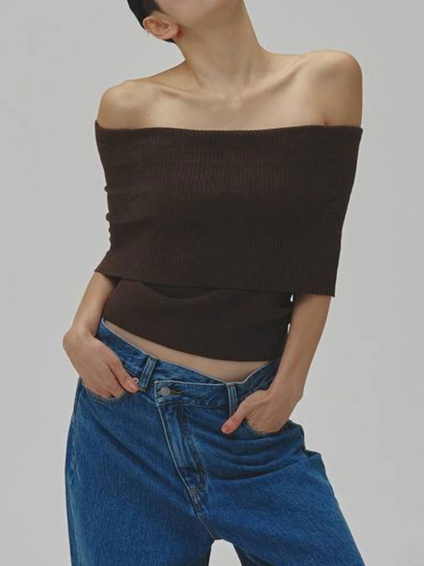 - TODAYFUL - Seamless Offshoulder Knit - 商品説明文 - コットン100%の糸で編み立てたオフショルダーニット。 大きく折り返したショルダー部分はリブ編みで仕立て、立体感のある表情をプラス。 シームレ...