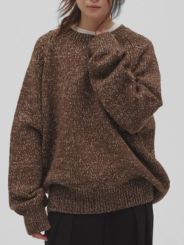 - TODAYFUL - Raglan Knit Pullover - 商品説明文 - 筒状に編まれたリリヤーン糸を使用して編み上げたニット。 ふっくらとした風合いと、軽やかな着心地が魅力の一枚です。 太めの襟リブや緩やかなラウンドヘムが、...