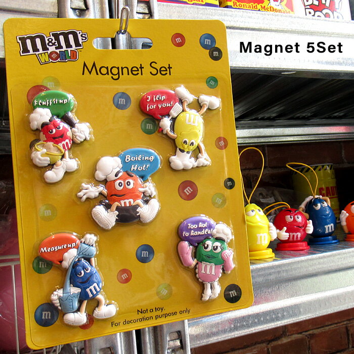 M&M's/エムアンドエムズ/mm/m&m/エムアンドエム/スポークスキャンディ/キャラクター/M&M’sのキャラクター/アメリカンキャラクター/アメキャラ/キャラクターグッズ/mmグッズ/M＆M’sグッズ/マグネット/磁石/マグネットセッ...