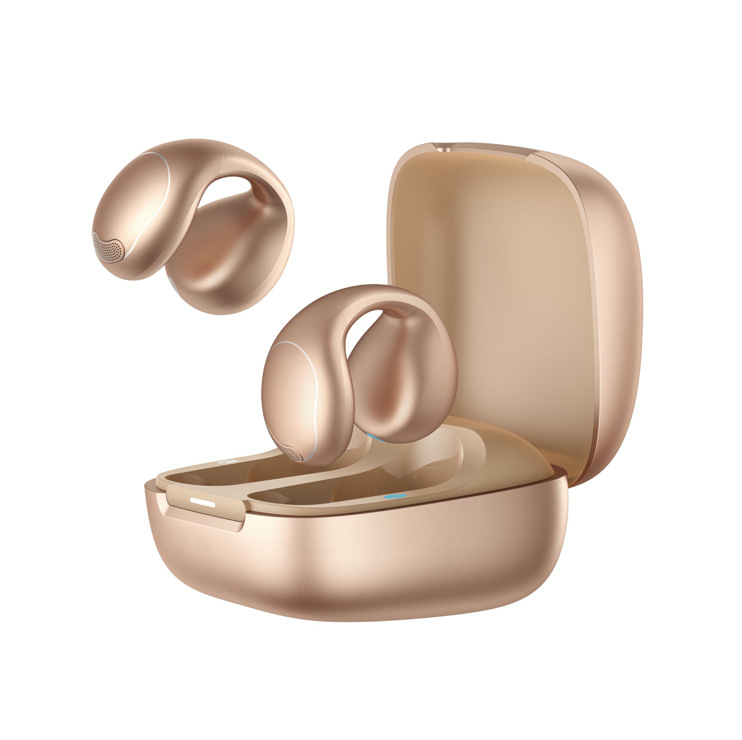 ・イヤーカフ型で、耳を塞がない快適な装着感を：アクセサリー感覚で使える、耳に挟むタイプの新しいイヤホン。 蒸れや聞き疲れを軽減しながら、どこでも気軽に音楽をお楽しみいただけます。・装着しやすい柔軟なブリッジによる、安定したフィット感： 付属...