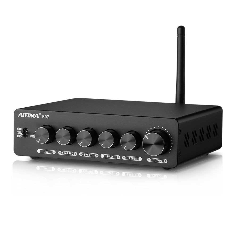 ・【アップグレードされたBluetooth 5.2アンプ】2.1CHアンプBluetooth 5.2を搭載し、チップQCC3040を使用し、音楽再生時の伝送効率を向上させ、伝送距離を延長します。暖かく柔らかなサウンドを出力し、音場と音質を大...