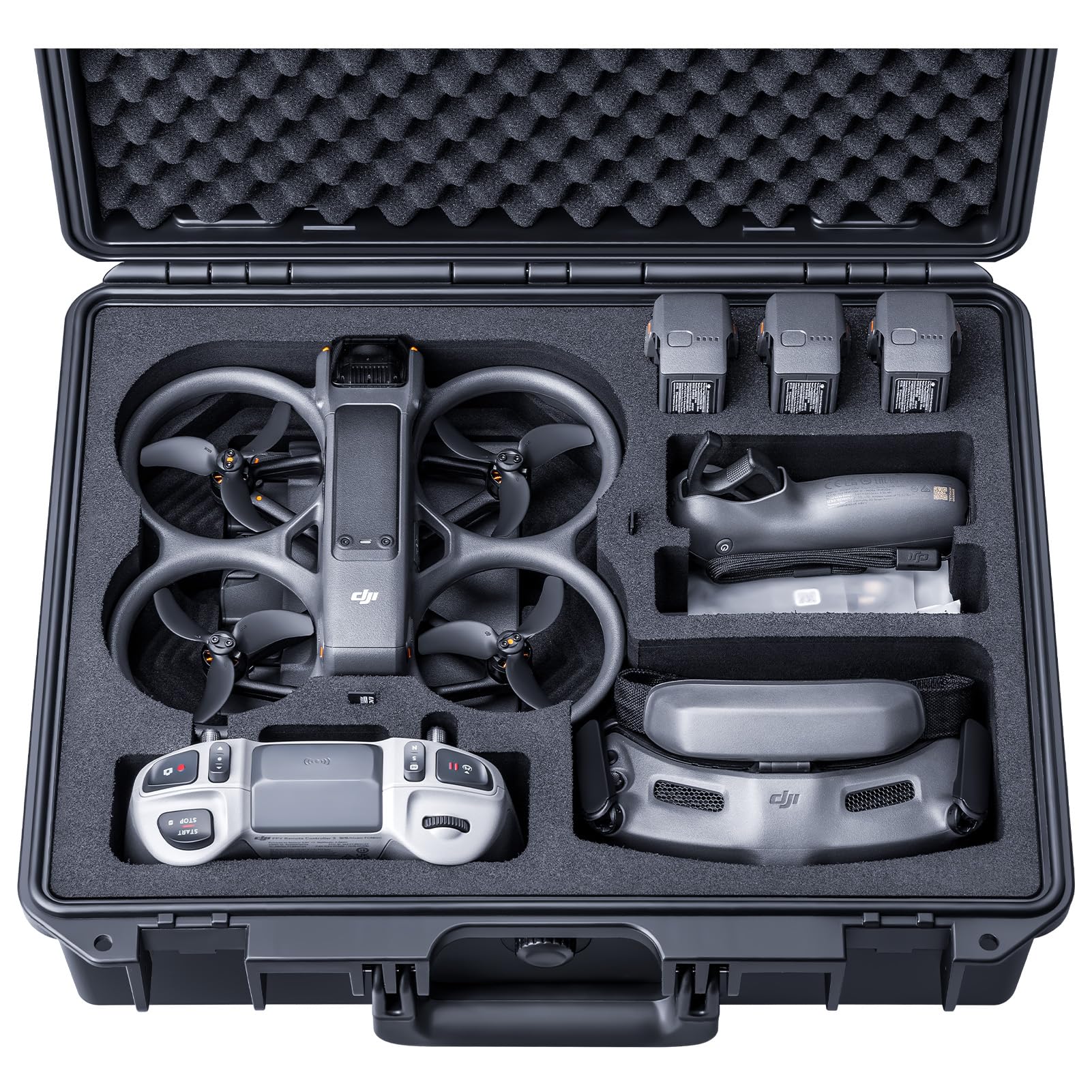 ・【対応機種】DJI Avata 2 本体、DJI FPV送信機 3、DJI Goggles 3、DJI RC Motion 3、最大でバッテリー7個、充電器、充電ハブ、プロペラと他のComboのものを収納可能。・【内部保護性能】精密なCN...