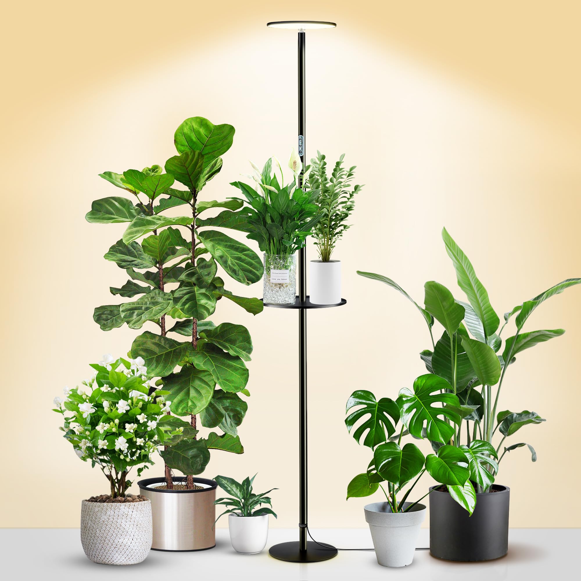 ・【屋内植物のための完全なスペクトルの成長するライト】良質の LEDs が完全なスペクトルのライトを 4000K 色温度の提供します、10 時の日光に近く、種、植物、開花および出力のような植物の成長のすべての段階に完成して下さい。屋内植物の...