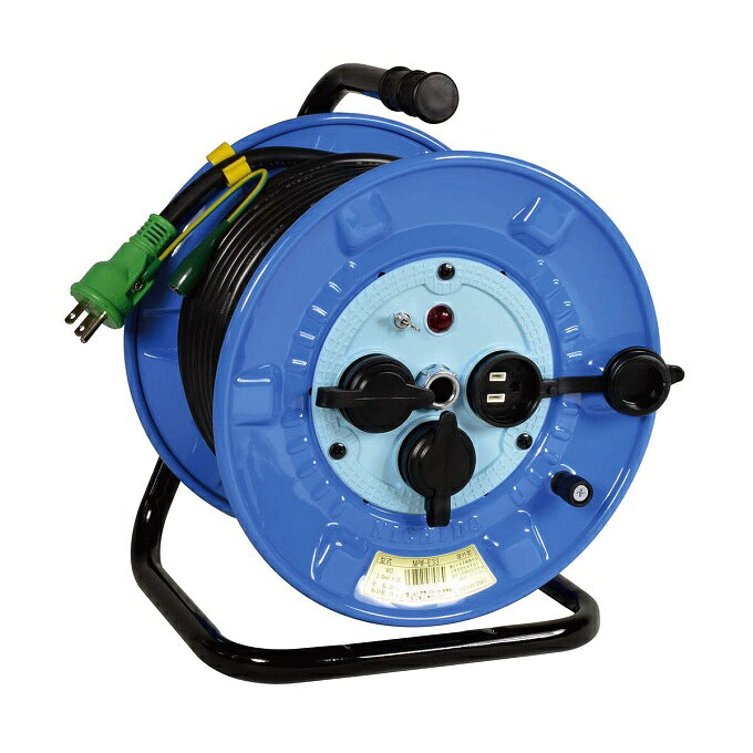 《仕様》●型式：NPW-E33RE●定格電流：5A(全巻時)/15A(全延時)●電線種：VCT2.0×3芯●アース：有●コンセント数：3●質量(kg）：7.6●電線長（m）：30《特長》●アースクリップのみ取替えが可能なので、アース線修理が...
