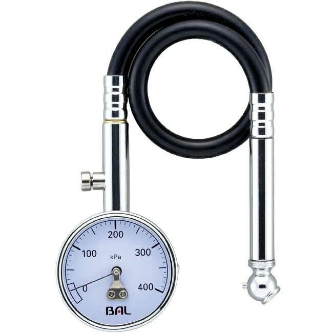 《仕様》●測定可能範囲：50〜400kPa●精度：±5%●ホース長：270mm●製品サイズ：53(W)×480(L)×31(H)mm●質量：220g《特長》●ダイヤフラム式●減圧/ワンタッチリセットボタン付●測定値保持機能付●空気圧測定後は...