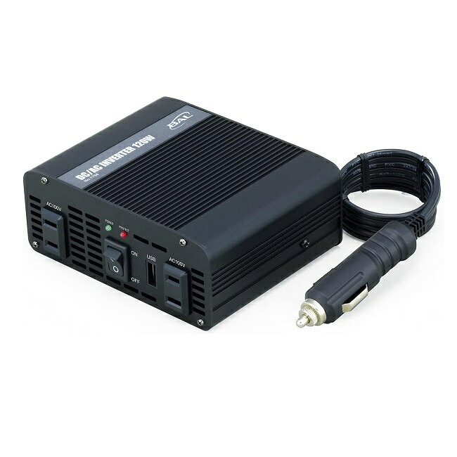 《仕様》●入力電圧：DC12V 動作範囲：11〜15V●出力電圧：AC100V/DC5V/DC12V●定格出力：120W●最大出力：150W●瞬間最大出力：300W●出力周波数：55Hz(50/60Hz 表示機器使用可能)●出力波形：調整矩...