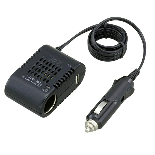 《仕様》●入力電圧：DC24V●出力電圧：DC5V/DC12V●定格出力：DC12V + USB 合計3A以下●電源入力方式：アクセサリープラグ接続●保護回路：低電圧入力保護回路・高電圧入力保護回路・出力過負荷保護回路・出力短絡保護回路・高...