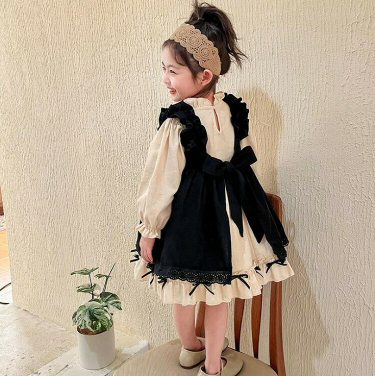 商品詳細子どもワンピース 長袖 子供服 ワンピース 商品内容ワンピース+エプロンサイズ80cm 着丈49 バスト28 袖丈30.5 エプロン丈4590cm 着丈52.5 バスト30 袖丈33 エプロン丈48.5100cm 着丈56 バスト3...