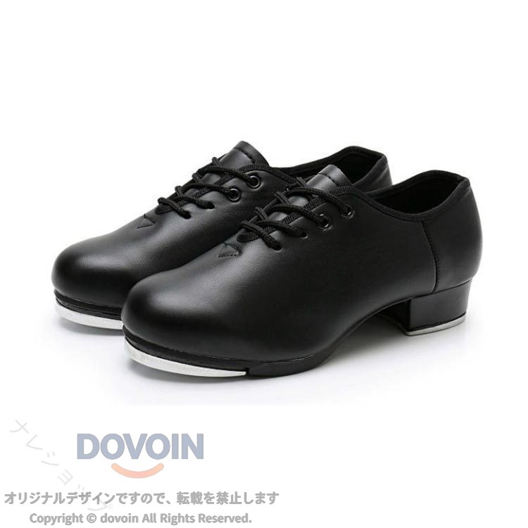 しっかりしたつくりながら、軽めで扱いやすいタップシューズです。本革の質感に近いフェイクレザーを使用。耐久性が高く、傷がつきにくい。お手入れも簡単です。靴底の金具が、アルミ素材を使用し音質が向上しました。適度に滑りを防止するラバーが装着済みで...