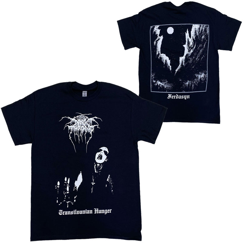 ダークスローン・DARKTHRONE・TRANSILVANIAN HUNGER・UK版・Tシャツ・バンドTシャツ ノルウェイジャン・ブラックメタルの重鎮！ ボディ：GILDAN HEAVY COTTON （一般的な厚さのボディ） 素材：コッ...