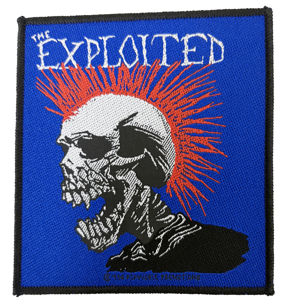 エクスプロイテッド・EXPLOITED THE・MOHICAN MULTICOLOUR・刺繍パッチ・ワッペン オフィシャル商品　正規ライセンス商品 糊なし(縫い付けタイプ) 縦約10.2cm×横約9.2cm ご注意：実物と色等が多少異なる場...
