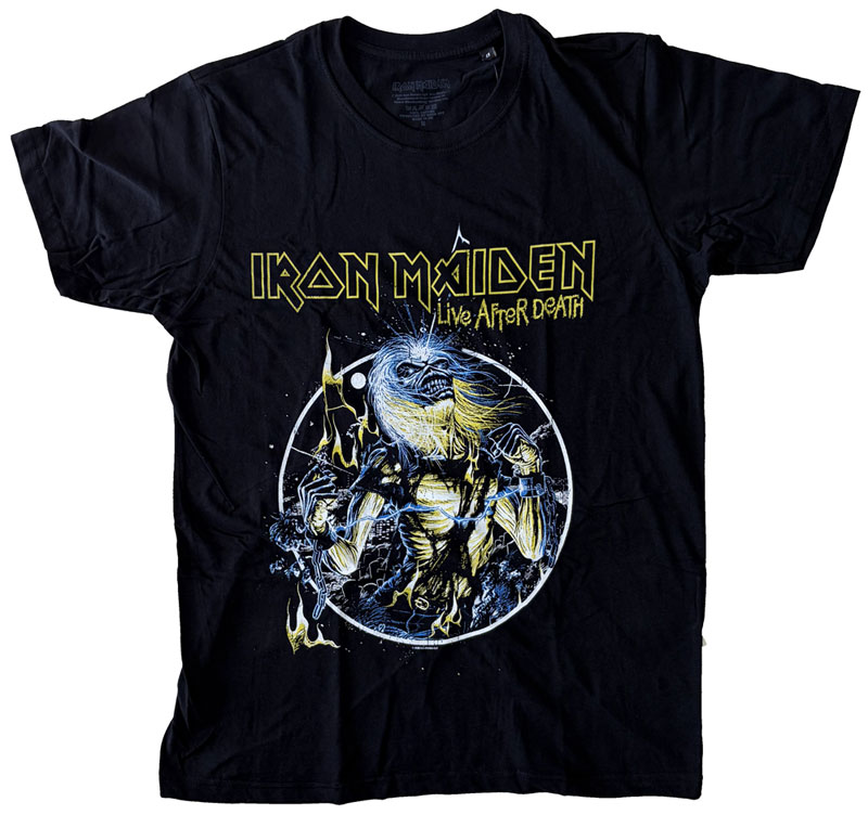 アイアン メイデン・IRON MAIDEN・LIVE AFTER DEATH・Tシャツ・メタルTシャツ オフィシャル商品正規ライセンス商品 カラー：ブラック 素材：コットン100％ ボディ：やや薄めの柔らかい今風のボディです。 ●ご注意：実...