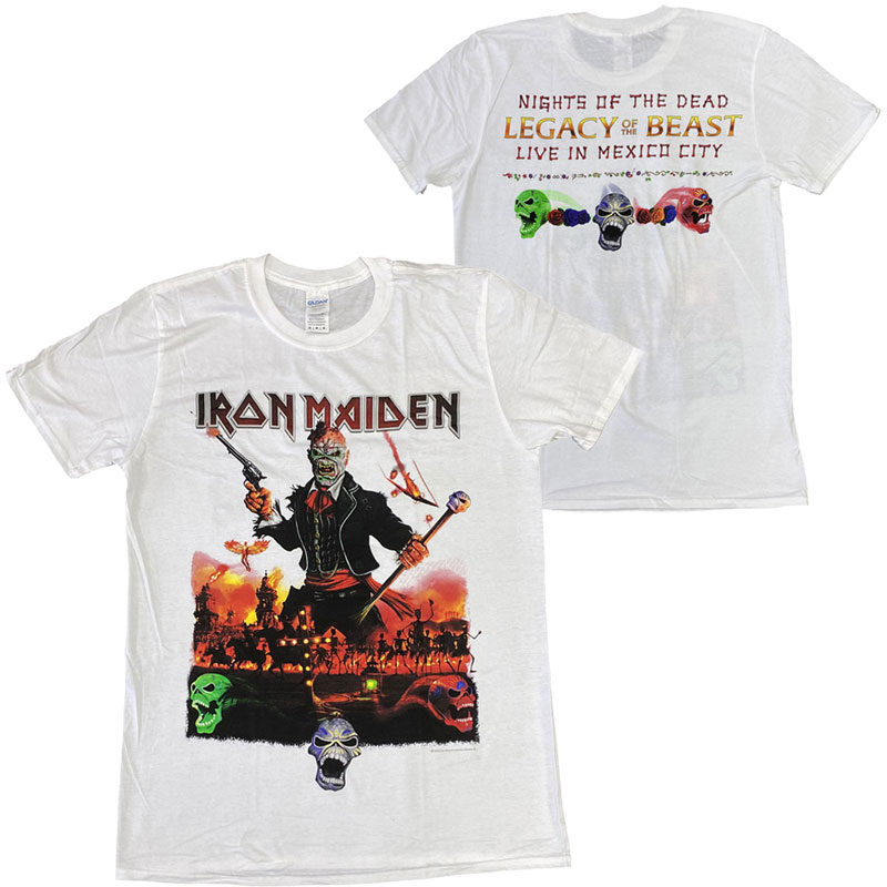 アイアン メイデン・IRON MAIDEN・LIVE IN MEXICO CITY・Tシャツ・メタルTシャツ LEGACY OF THE BEAST LIVE IN MEXICO CITY!! カラー：ホワイト素材：コットン100％ご注意：...