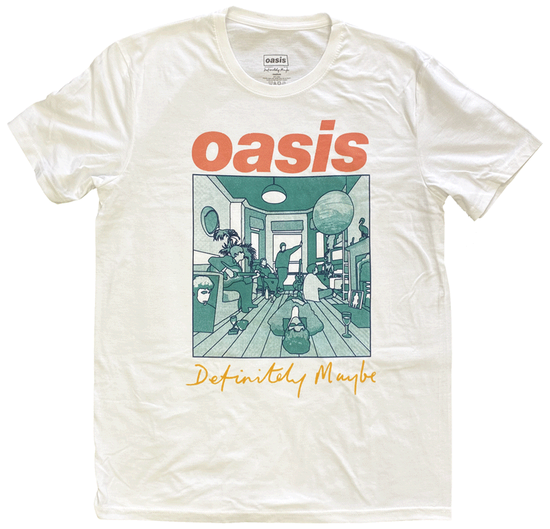 オアシス・OASIS・DEFINITELY MAYBE ILLUSTRATION・NEW・Tシャツ・ロックTシャツ オフィシャル商品　正規ライセンス商品 プリントタグになる等、マイナーチェンジされました。 ボディ：やや薄めの柔らかいボディ ...
