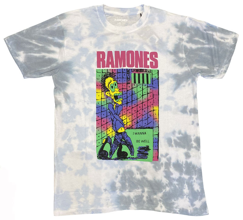 RAMONES・ラモーンズ・ESCAPENY・DIP DYE・むら染め・Tシャツ・バンドTシャツ リサイクル素材のエコボディ ボディ：RAMONESのライセンスプリントタグの為、不明（一般的な厚さのボディ） カラー：ホワイト　むら染め 素材...