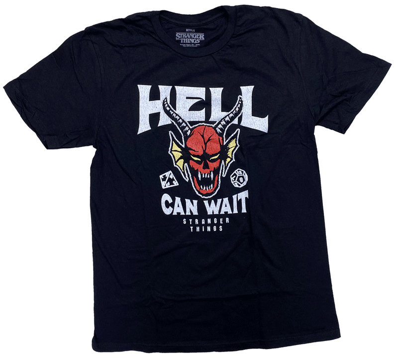 STRANGER THINGS・ストレンジャー・シングス ・HELL CAN WAIT・Tシャツ・ ドラマTシャツ ・オフィシャルTシャツ オフィシャル商品　正規ライセンス商品 Netflixの人気のドラマ、ストレンジャー・シングス！　 ボ...