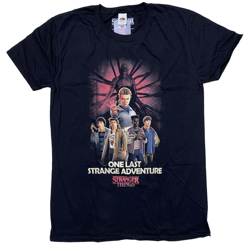 STRANGER THINGS・ストレンジャー・シングス・未知の世界・ONE LAST STRANGE ADVENTURE・UK版・Tシャツ・ ドラマTシャツ ・オフィシャルTシャツ Netflixの人気のドラマ、ストレンジャー・シングス！...