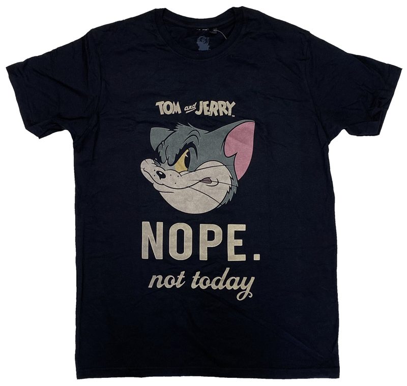 トムとジェリー・TOM & JERRY・NOT TODAY・Tシャツ・ 映画Tシャツ ・アニメTシャツ オフィシャル商品　正規ライセンス商品 初期のトム！古具風にプリントされています。 ボディ：やや薄めの柔らかい今風のボディになります。 カ...
