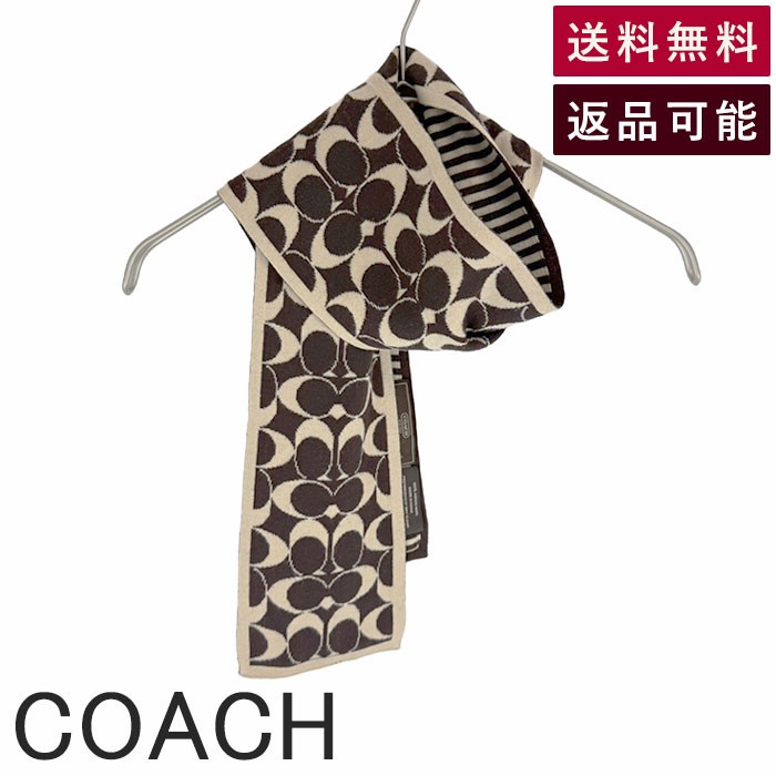 商 品 説 明【ブランド】COACH コーチ【サイズ】【サイズ詳細】ヨコ：約127cm タテ：約13.5cm【カラー】ベージュ × ブラウン【素材】ウール100％（メリノウール）【ランク】B【コメント】COACH（コーチ）のシグネチャー柄マ...