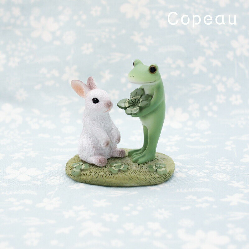 製品仕様商品名【621540】コポー　お花シリーズ　幸せクローバーカエルとうさぎサイズ／寸法 5.0x3.5x5.0（幅×奥行×高さ　単位cm）素材／材質ポリレジンご注意事項●一つ一つ職人さんが手作業で作成しているため、多少の歪みやザラつき...
