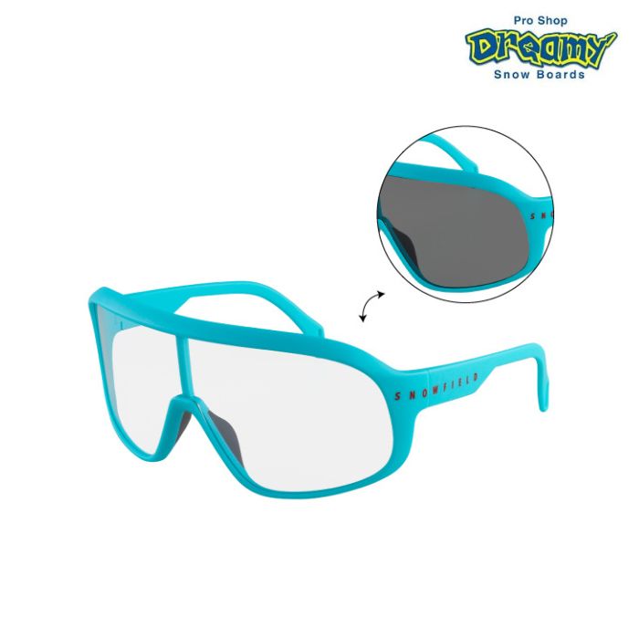 メーカー希望小売価格はメーカーカタログに基づいて掲載しています商品説明モデル名SNOWFIELDSF-06定価：7000+(税)詳細フレームカラー：マットスカイブルーレンズカラー：調光クリア to スモーク可視光線透過率：88～20％（紫外...