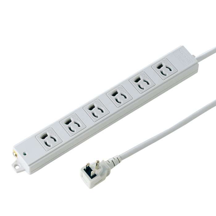 サンワサプライ 工事物件タップ（6個口・5m) TAP-K6L-5の商品特徴サンワサプライ 工事物件タップ（6個口・5m) TAP-K6L-5の商品特徴●通電ランプ付き●マグネット付き●熱に強い二重構造ケース●L型プラグ●エコ対応（RoHS...