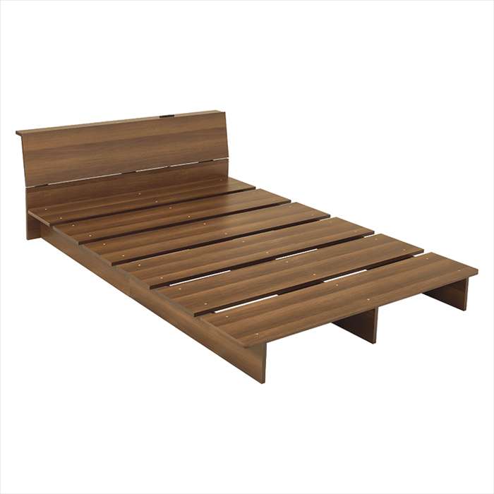 SEARCH WORD：マットレス付セミダブルベッド ブラウン ベッド 寝具 インテリア 新生活 部屋 引越 家具 インテリア家具 模様替え 買い替え おしゃれ 商品概要：お部屋が広く見えるロースタイルのステージベッド。幅広設計なのでマット...